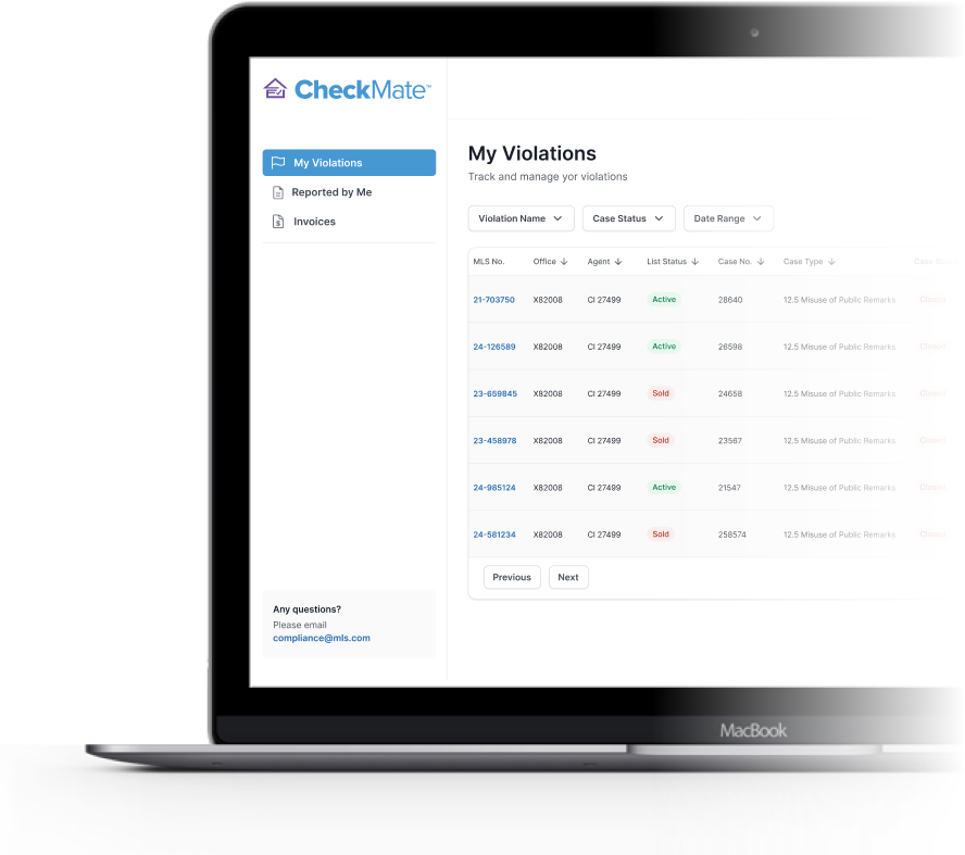 CheckMate™ – Official MLS Compliance & Listing Violation System for ...