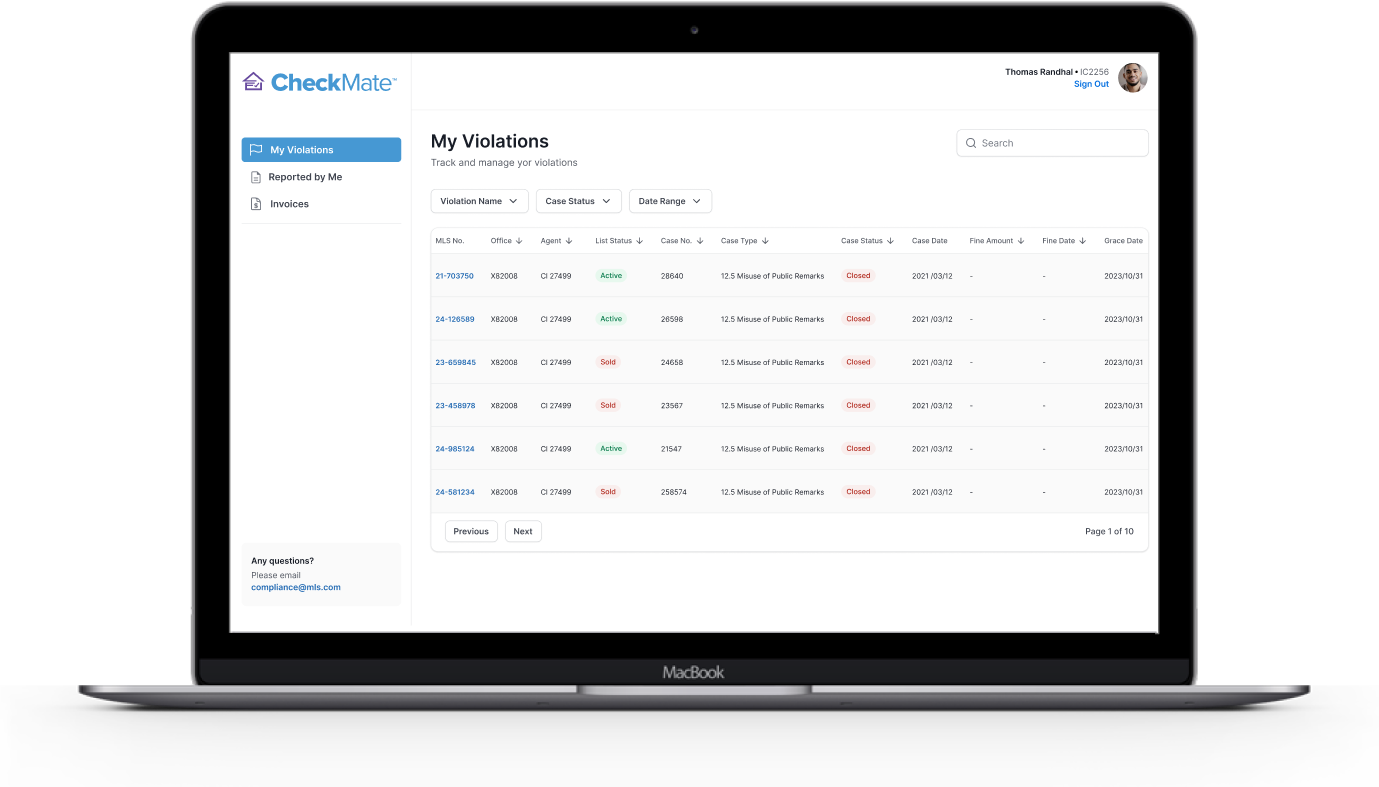 CheckMate™ – Official MLS Compliance & Listing Violation System for ...